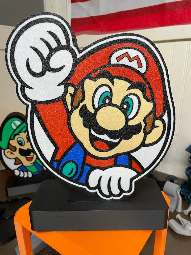 Base for Mario light box by James MakerWorld: Download Free 3D Models