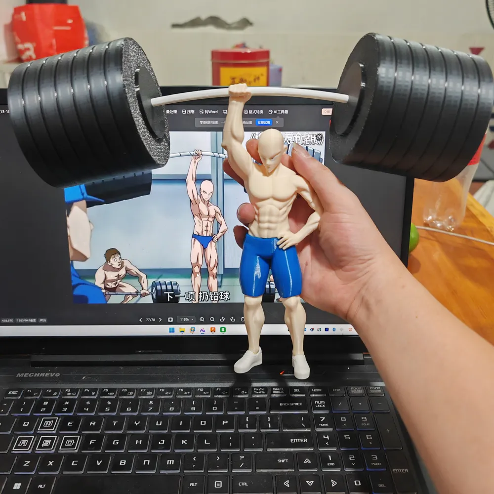 One-Punch Man Saitama Weightlifting Physical Fitness Test Scene Diorama ...