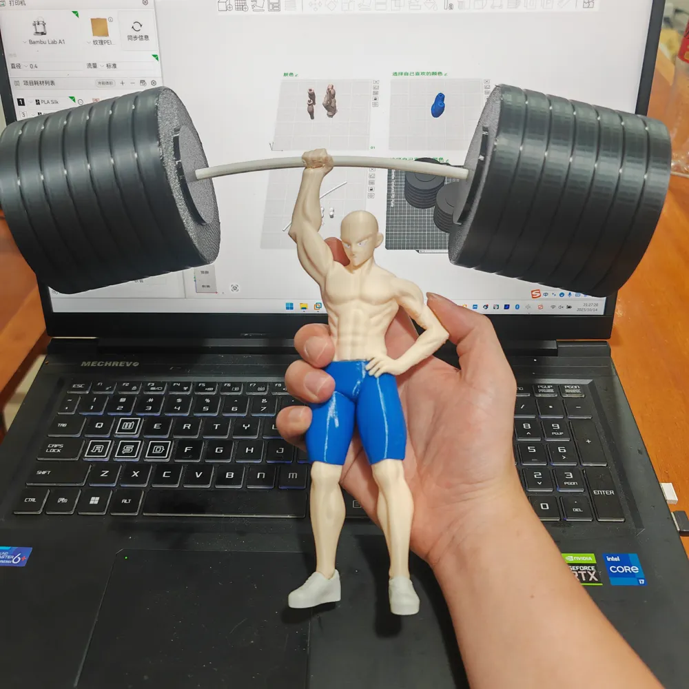 One-Punch Man Saitama Weightlifting Physical Fitness Test Scene Diorama ...