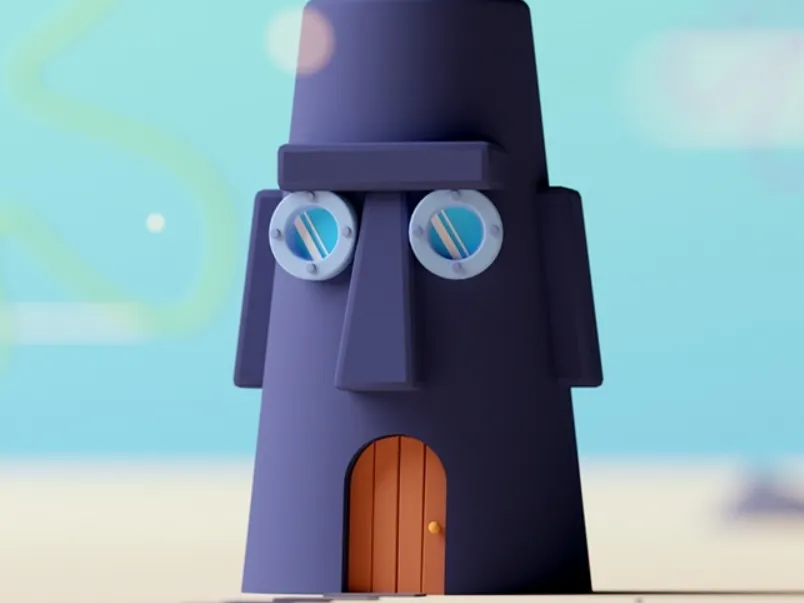 SpongeBob Squidward's House Easter Island Head House - Free 3D Print ...