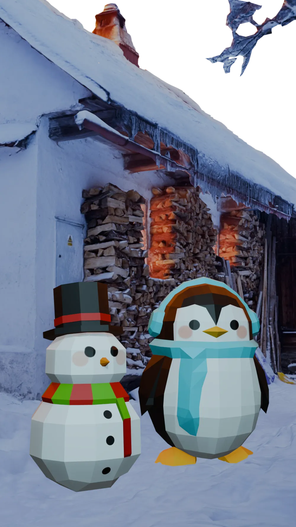 low poly penguin with scarf and earmuffs by star MakerWorld: Download ...