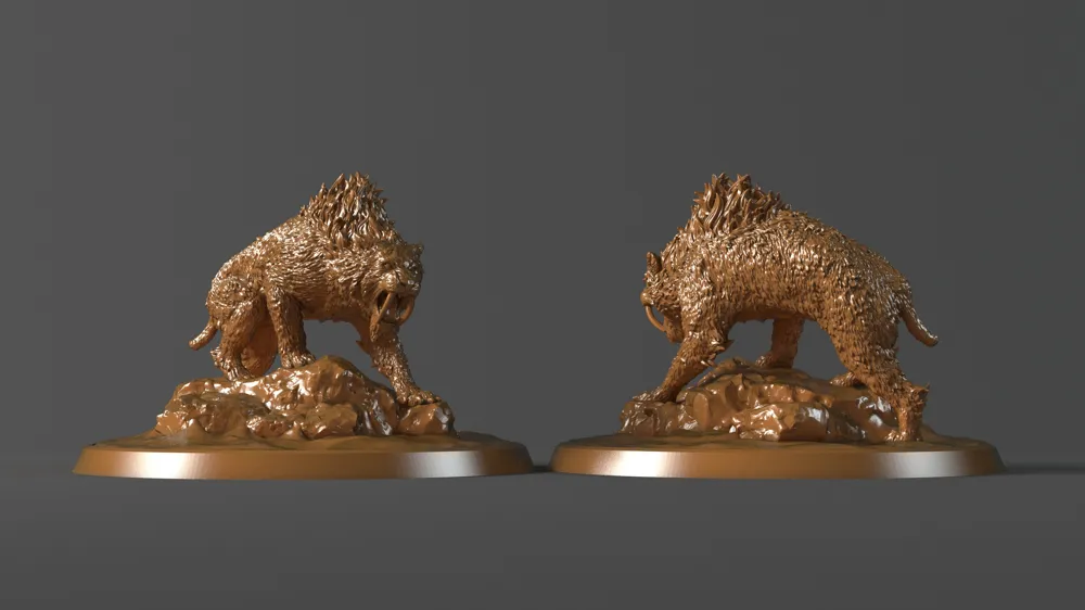 Majestic Saber-toothed Tiger - Free 3D Print Model - MakerWorld