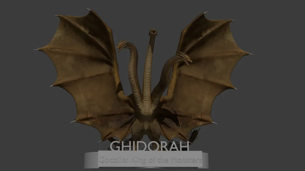 Ghidorah (Godzilla: King of the Monsters) Statue - Free 3D Print Model ...