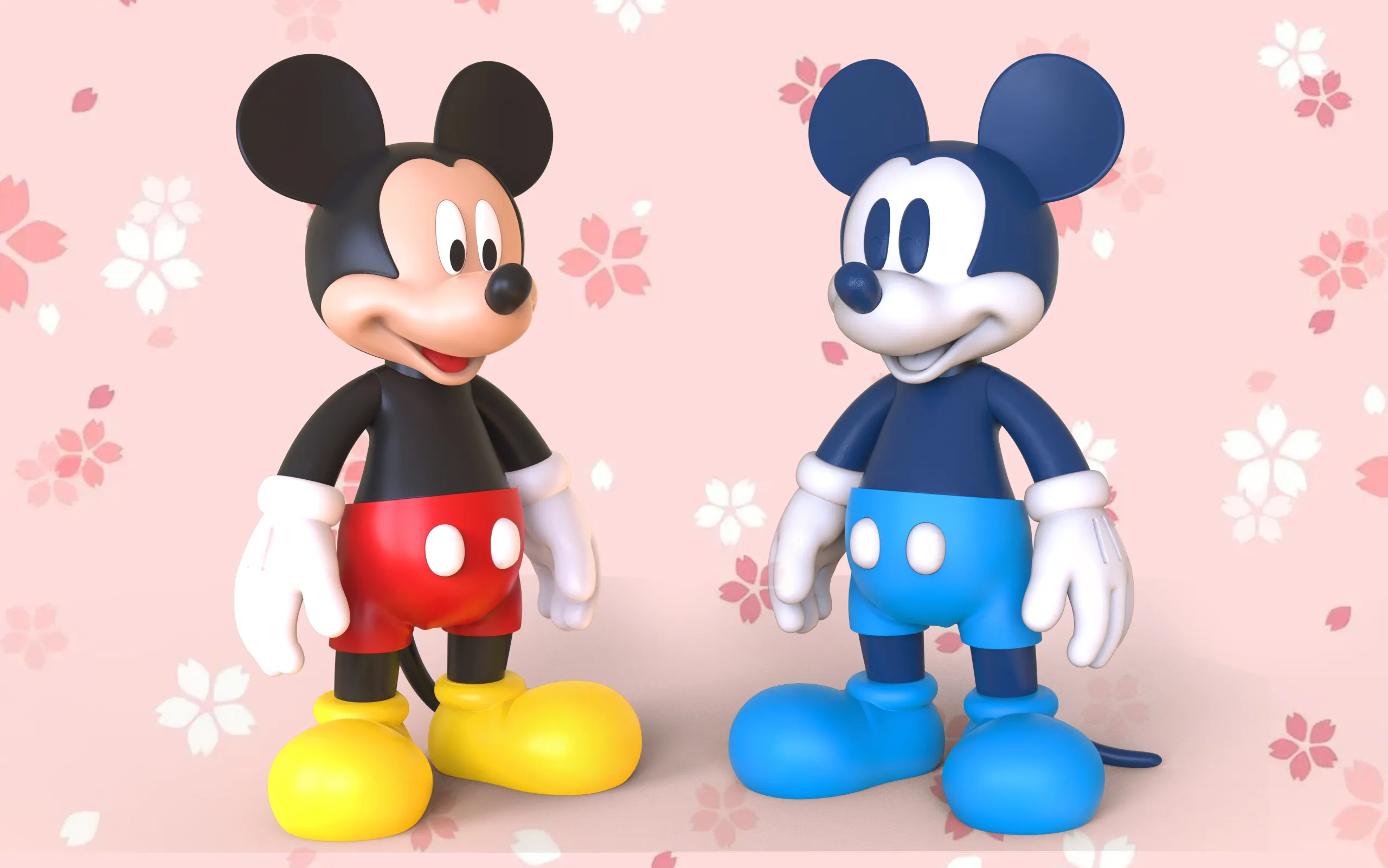 Fully segmented mechanical Mickey Mouse articulated figure Disney ...
