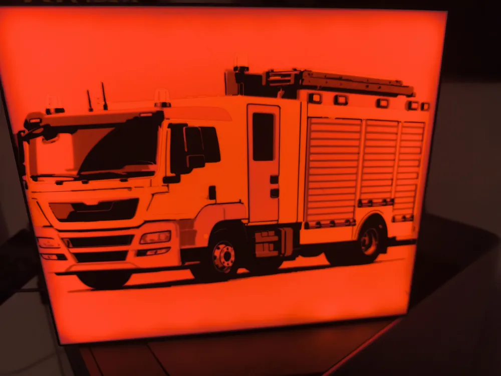Fire Truck Lightbox by Robert89 MakerWorld: Download Free 3D Models
