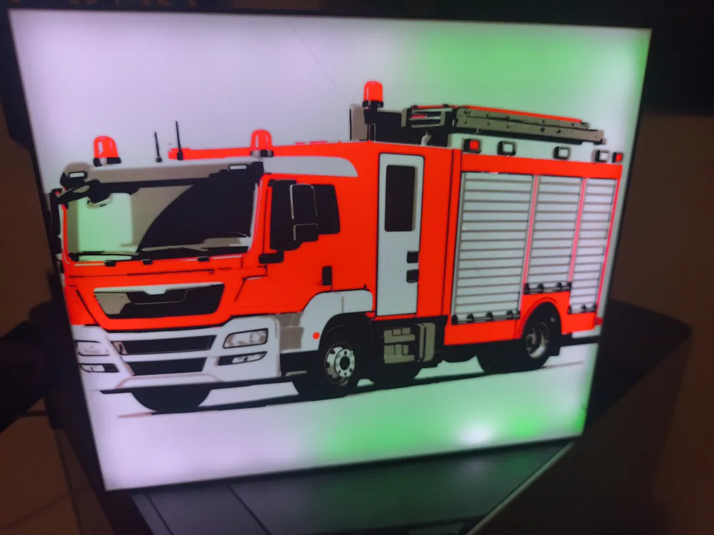 Fire Truck Lightbox by Robert89 MakerWorld: Download Free 3D Models