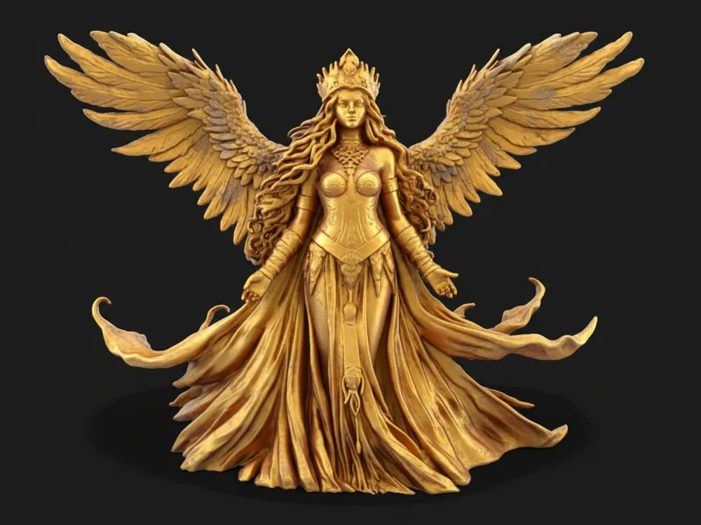 Celestial Angel Statue STL Divine Guardian Model - Free 3D Print Model ...