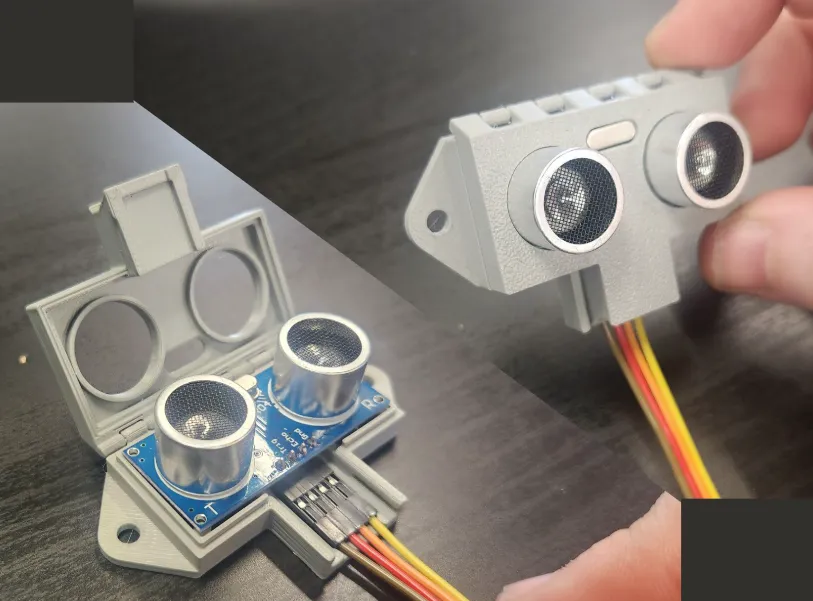 Hinged Case for Ultrasonic Sensor (HC-SR04) - Free 3D Print Model ...