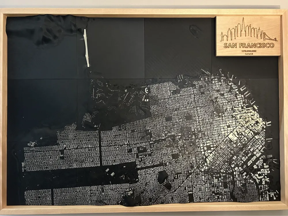 San Francisco Model With Buildings & Topography - Free 3D Print Model ...