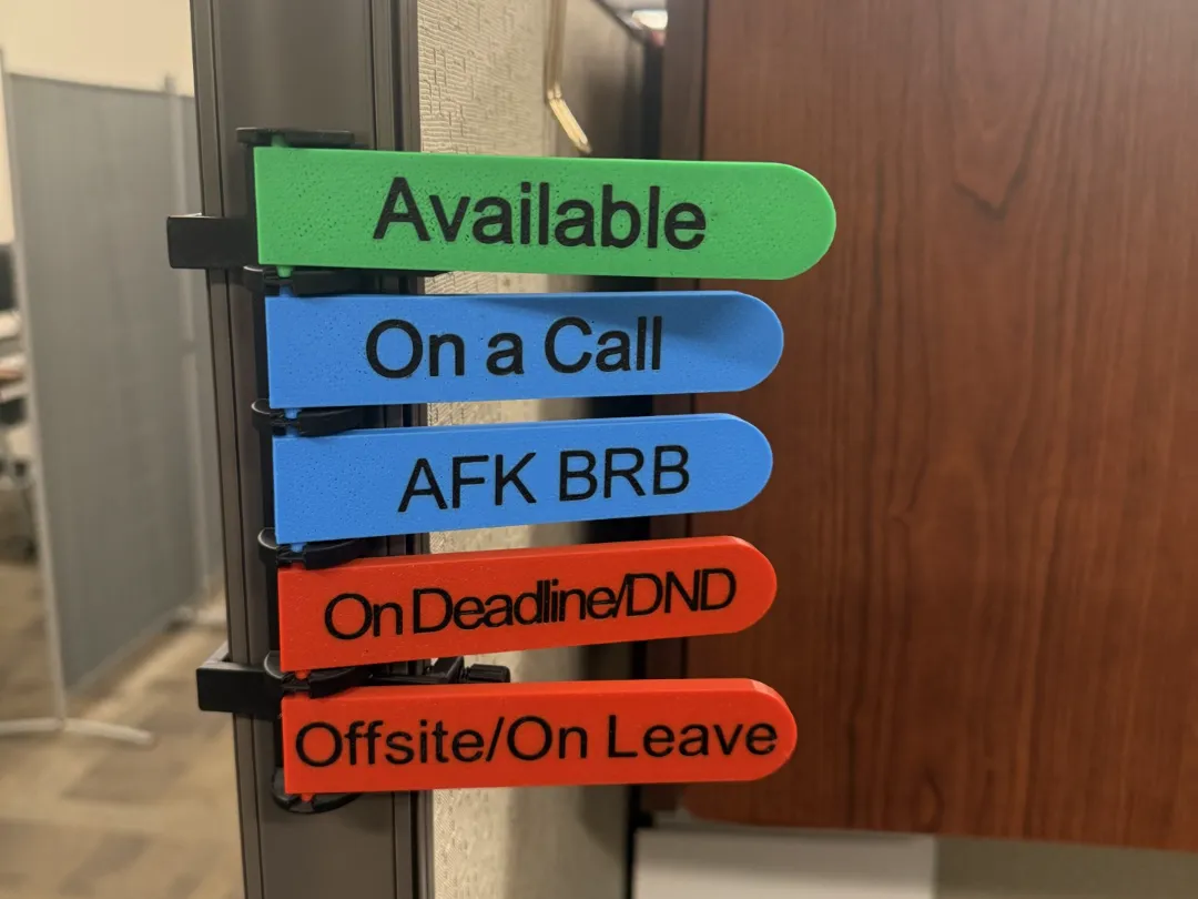 Office Status Flags (w/mount and flush lettering) - Free 3D Print Model ...