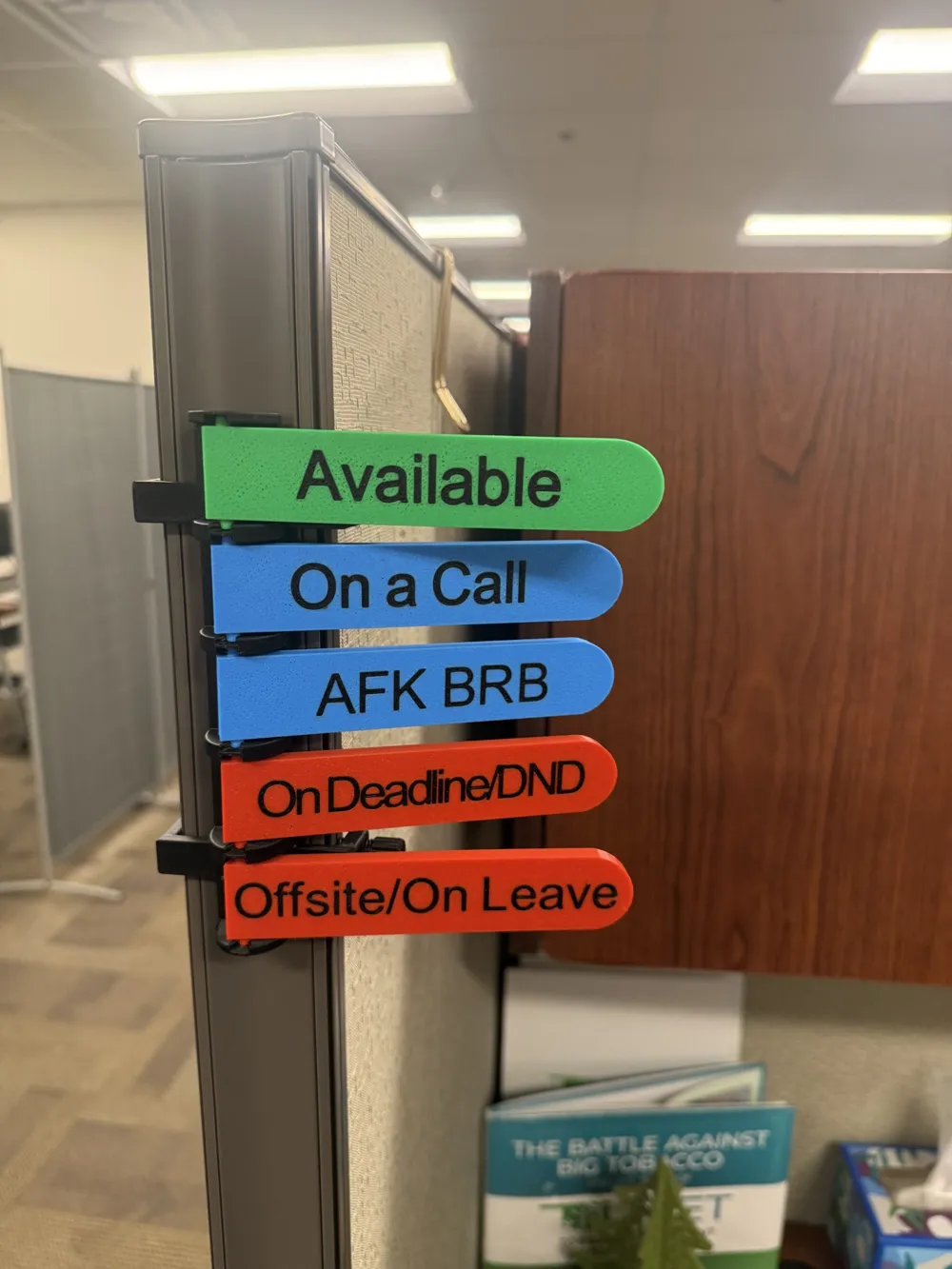 Office Status Flags (w/mount and flush lettering) - Free 3D Print Model ...