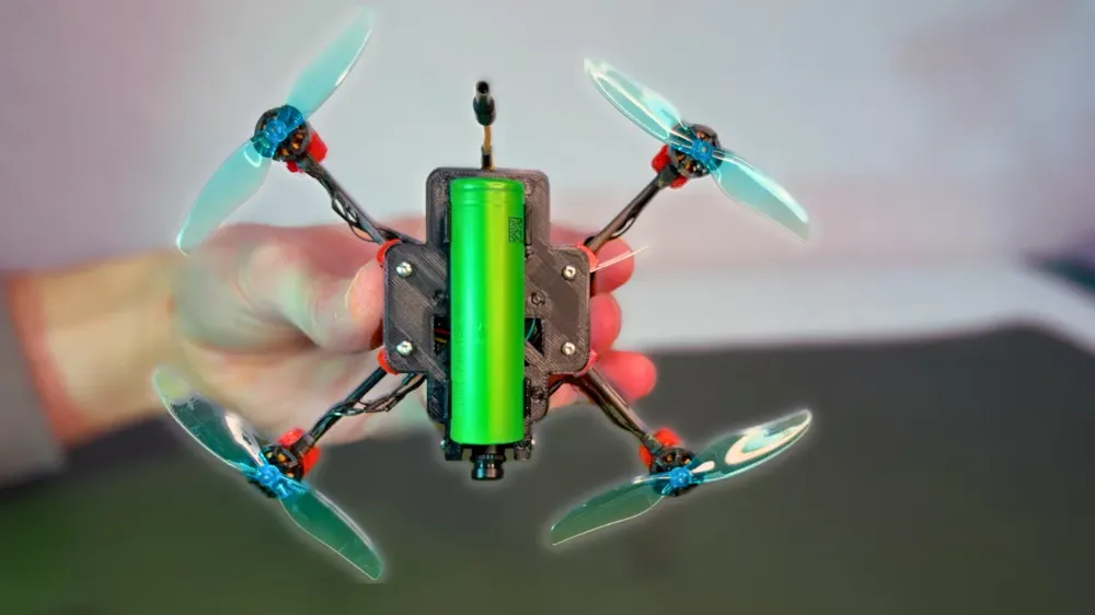 18650 Micro Foldable FPV Drone - Free 3D Print Model - MakerWorld