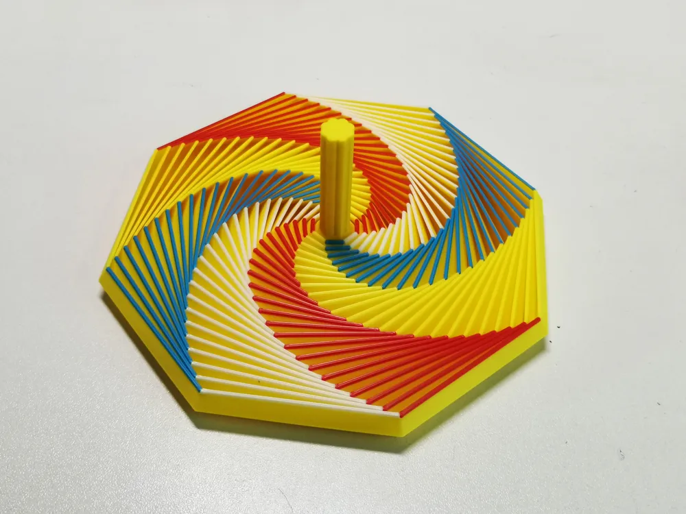 Octagonal Helical Fidget Spinner (Print in Place, no supports) - Free ...