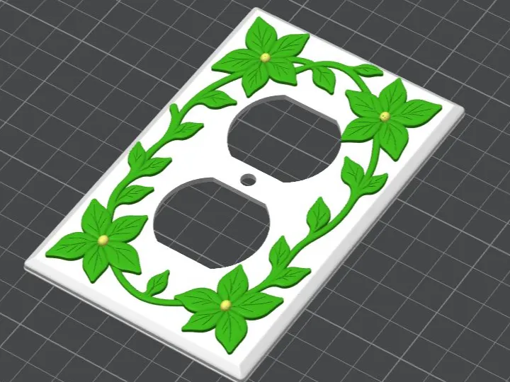 Vines Duplex Outlet Cover – Botanical Socket Plate by Timberlake ...