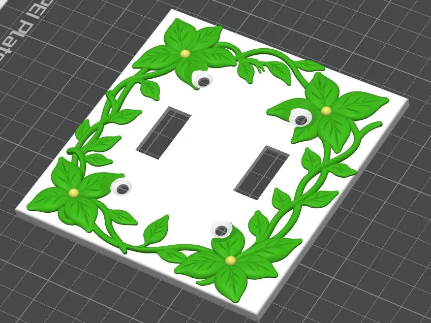 2-Gang Vines Duplex Light Switch Plate Cover by Timberlake Creations ...