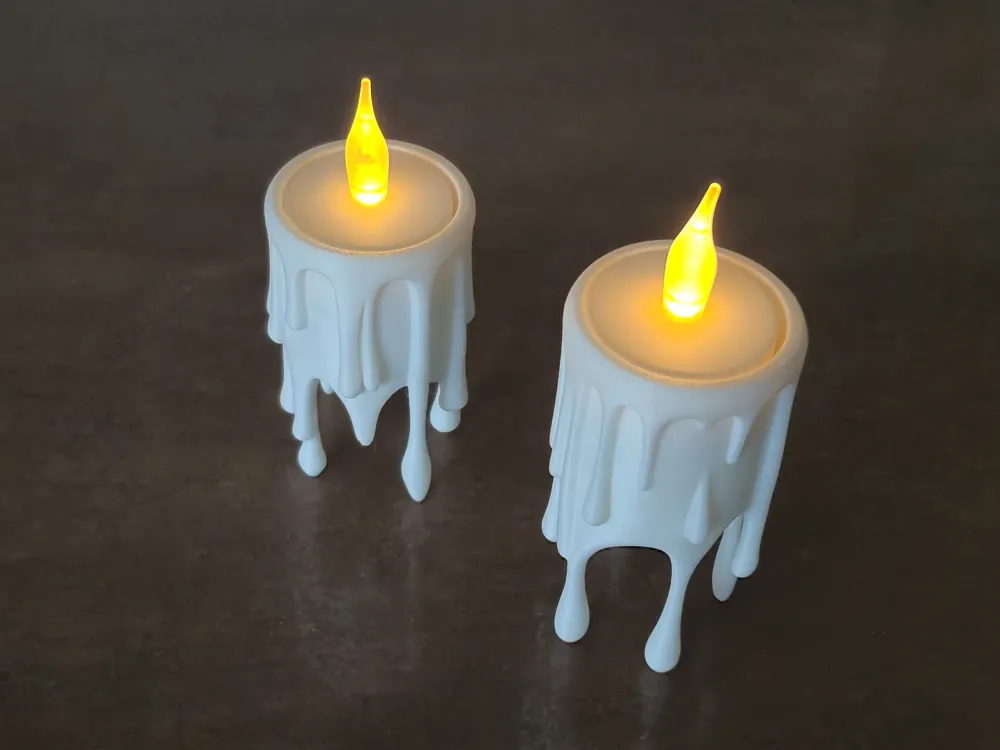 Optical Illusion Candle on Wax Drips - Free 3D Print Model - MakerWorld