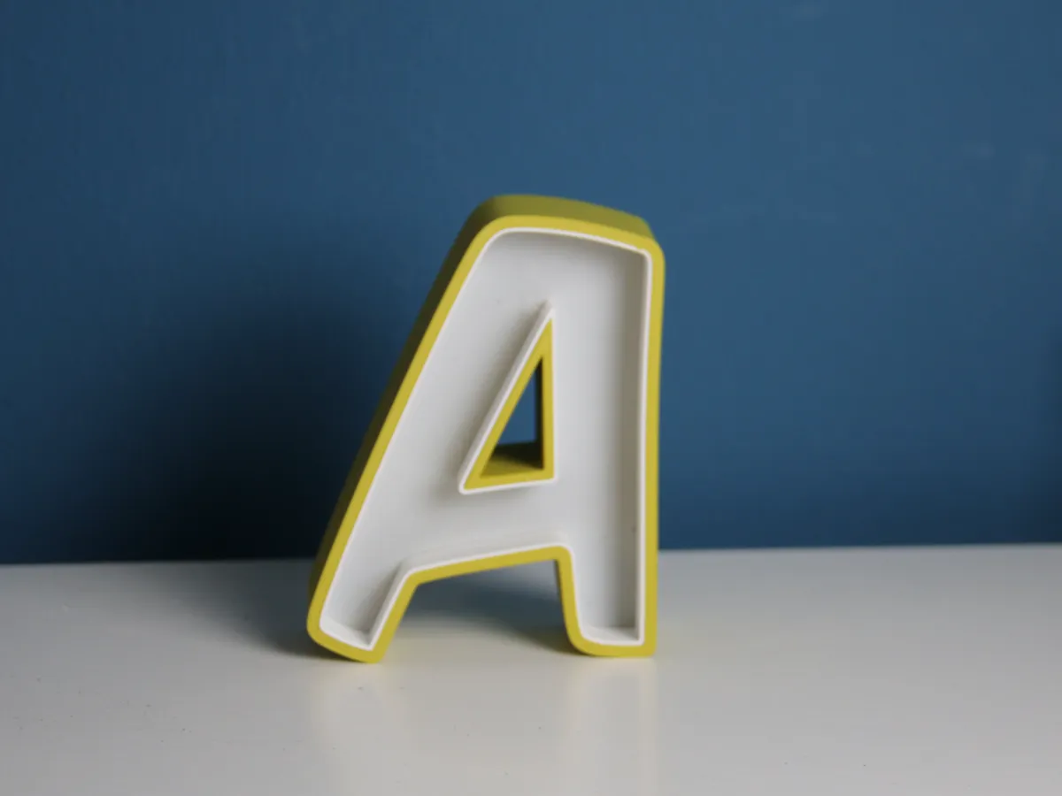 Led Light Sign Letters - Alphabet Komi - Free 3D Print Model - MakerWorld