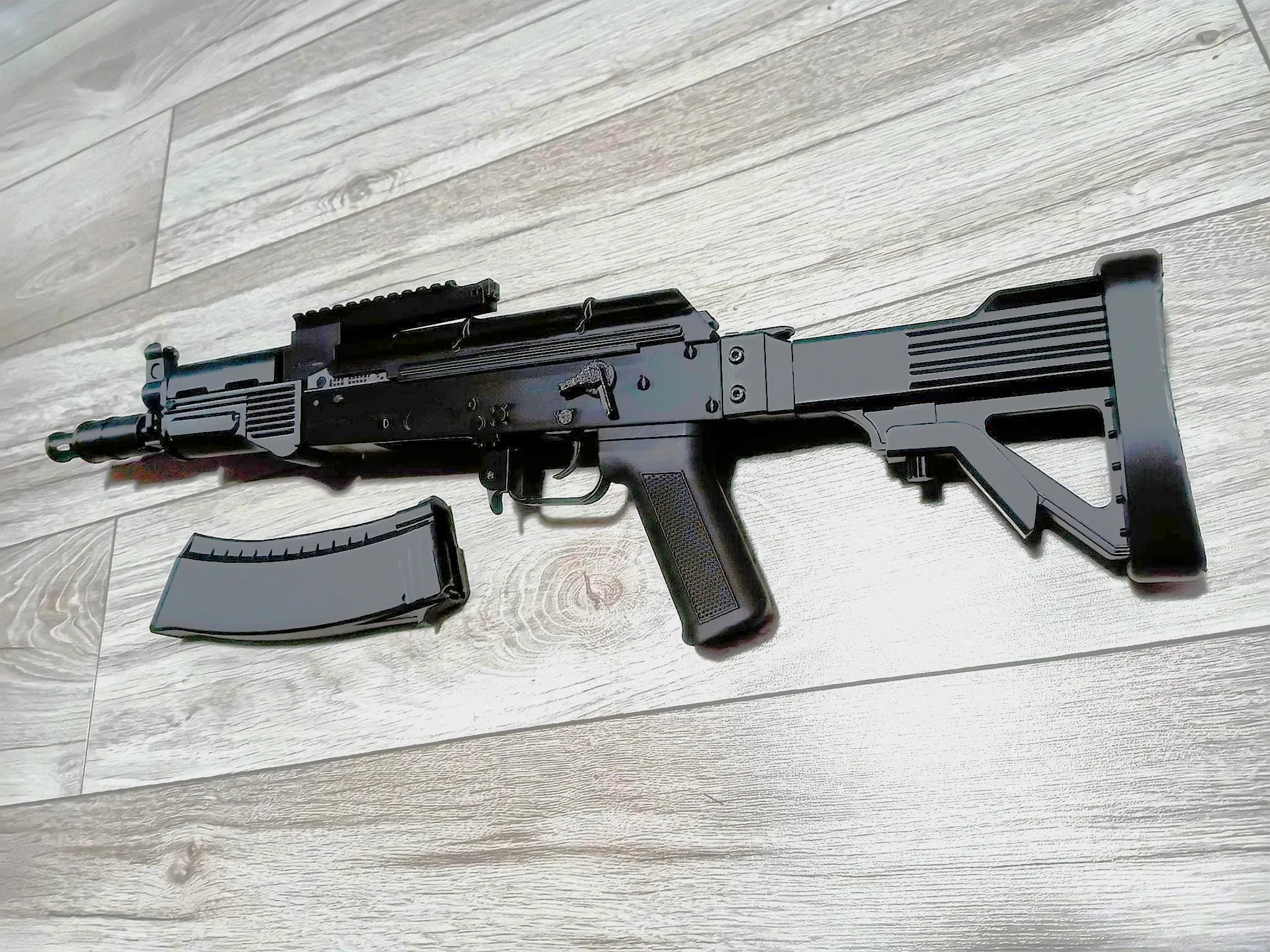 Poland AK 47 FB Mini-Beryl wz. 96 assault rifle - Free 3D Print Model ...
