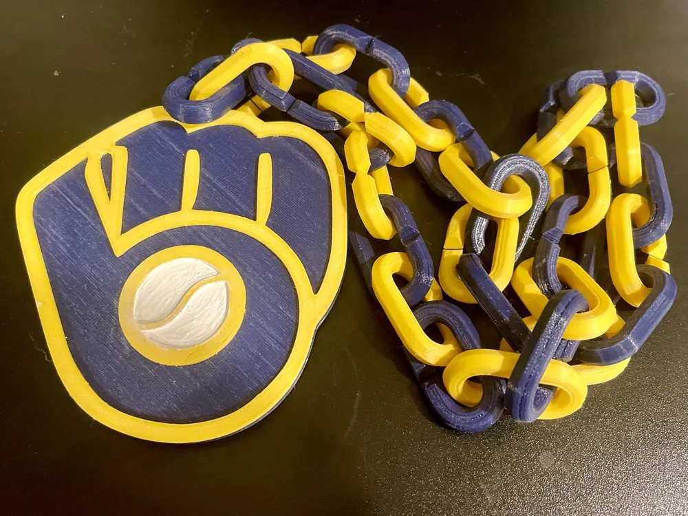 Milwaukee Brewers Hype Chain - Single-Color Print - Free 3D Print Model ...