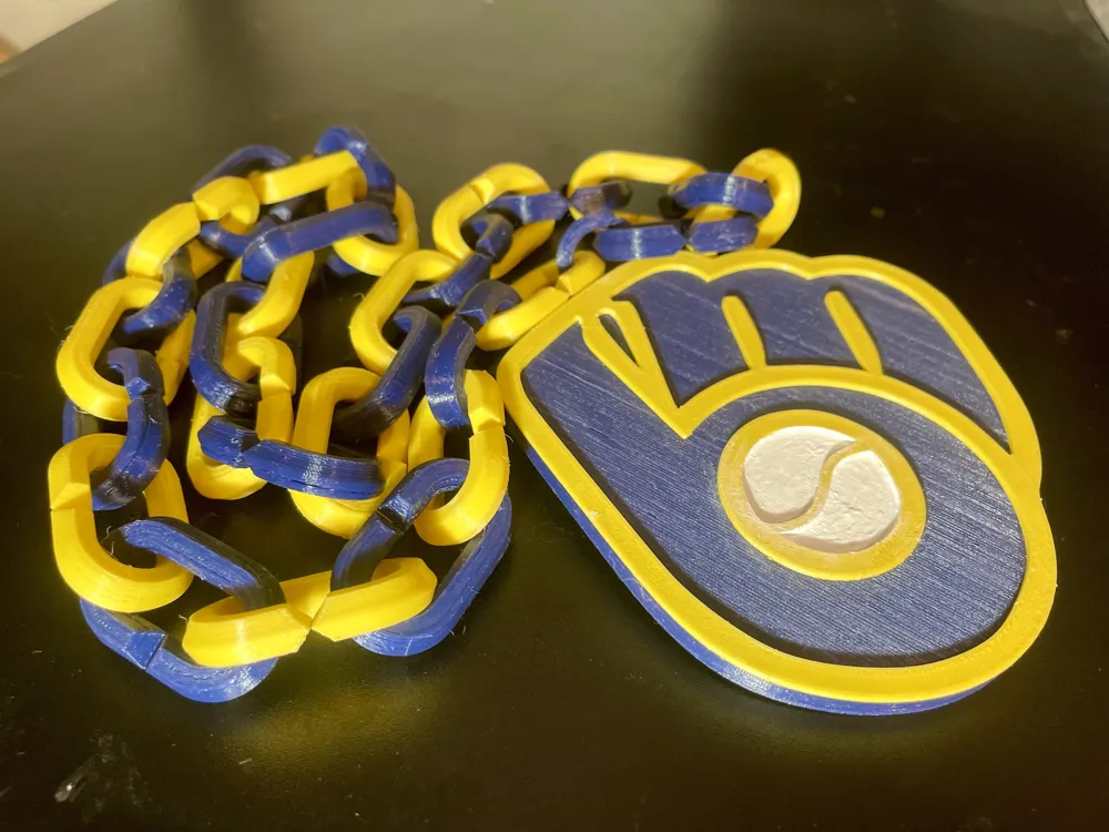 Milwaukee Brewers Hype Chain - Single-Color Print - Free 3D Print Model ...