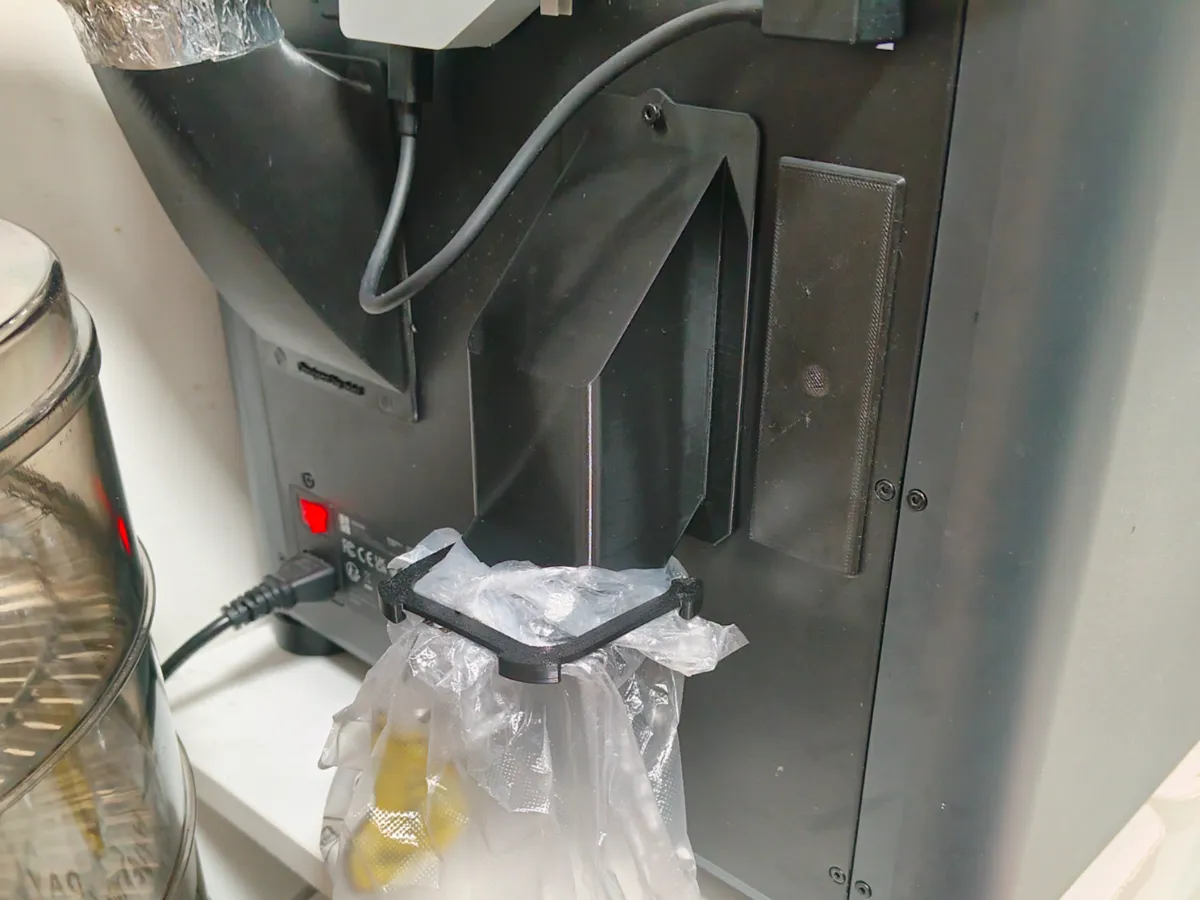 P1,P1S,magnetic waste chute,Bambu waste chute,tie plastic bag,connect ...