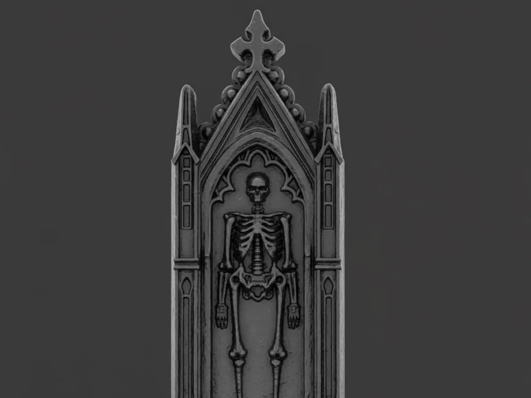 Gothic Skeleton Wall Frame Ornate Gothic Frame Art - Free 3D Print ...