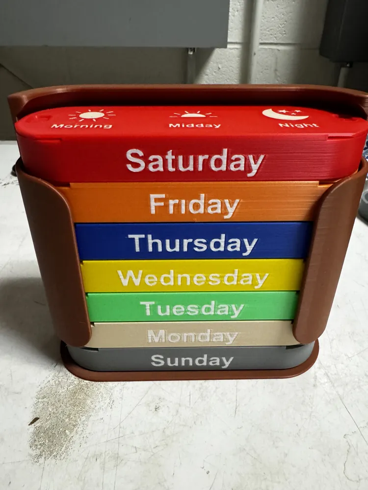 Pill Box Organizer - Free 3D Print Model - MakerWorld