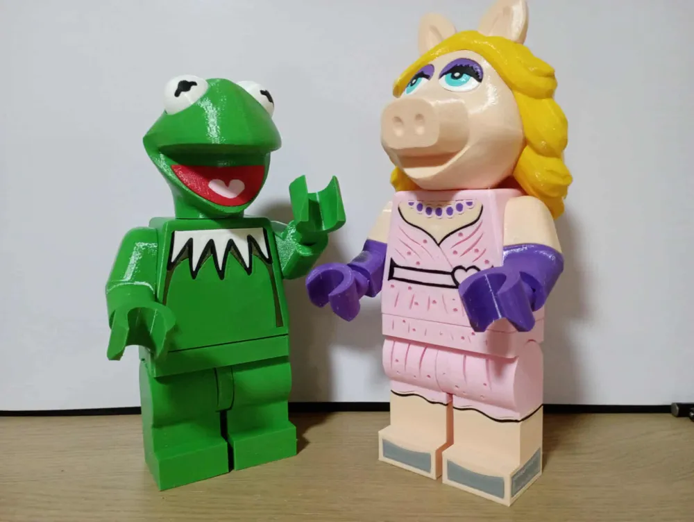 Kermit Muppets Giant Minifig - Free 3D Print Model - MakerWorld
