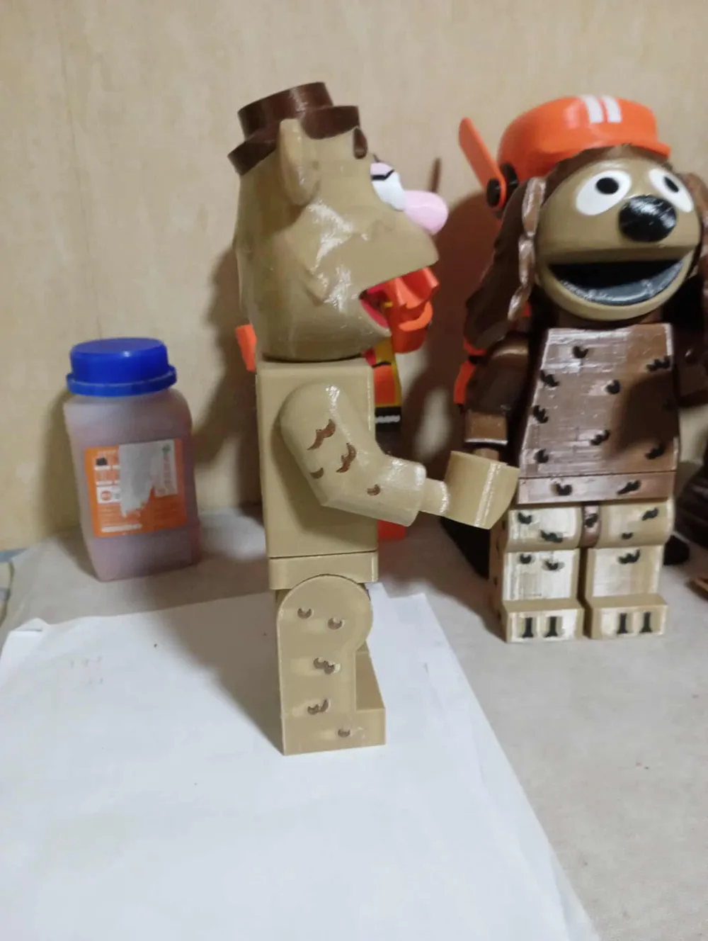 Fozzie Bear Muppets Giant Minifig No AMS - Free 3D Print Model - MakerWorld