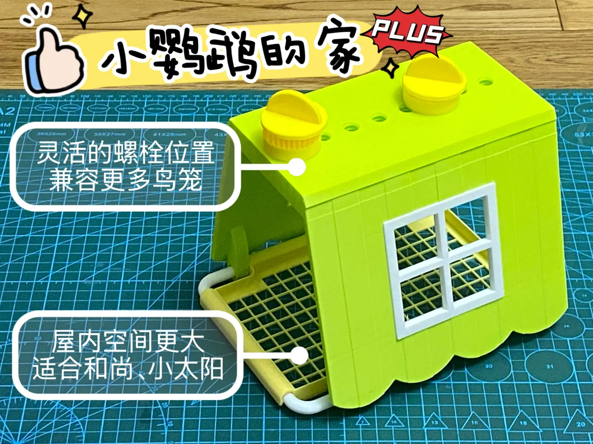 Birdhouse PLUS for Monk Parakeet and Sun Conure by Lumiere MakerWorld ...