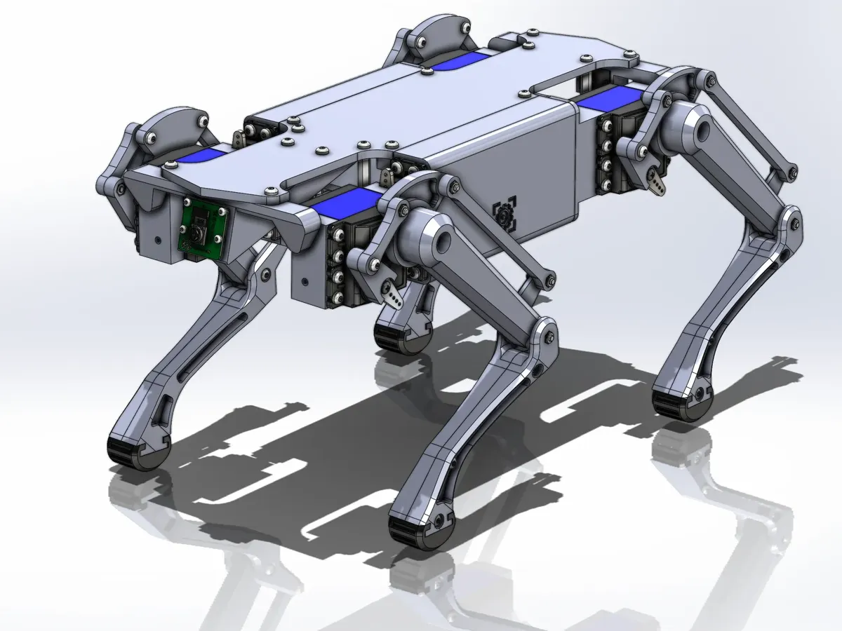 Quadruped Robot v0.6 - w/ code by TomKnox MakerWorld: Download Free 3D ...
