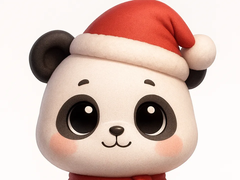 Chibi Panda Natale AI-Generated - Free 3D Print Model - MakerWorld