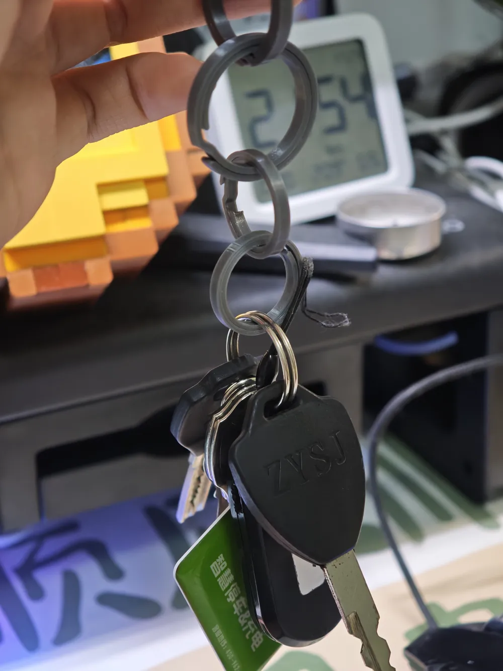 2min print Simple Keychain Multi-size by Maintainer MakerWorld ...
