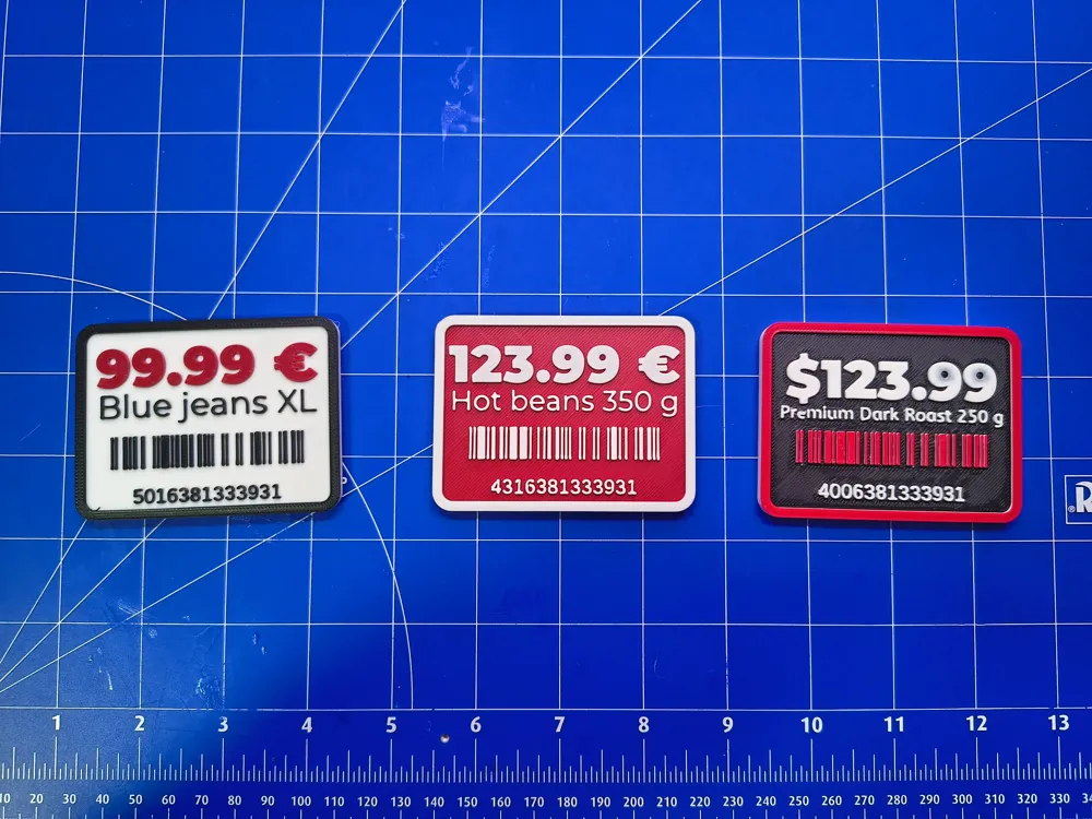 Parametric Price Tag Generator – Currency Barcode - Free 3D Print Model ...