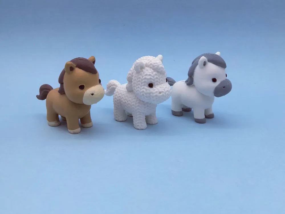 Ranch Story & Cute Pony (Knitted) - Free 3D Print Model - MakerWorld