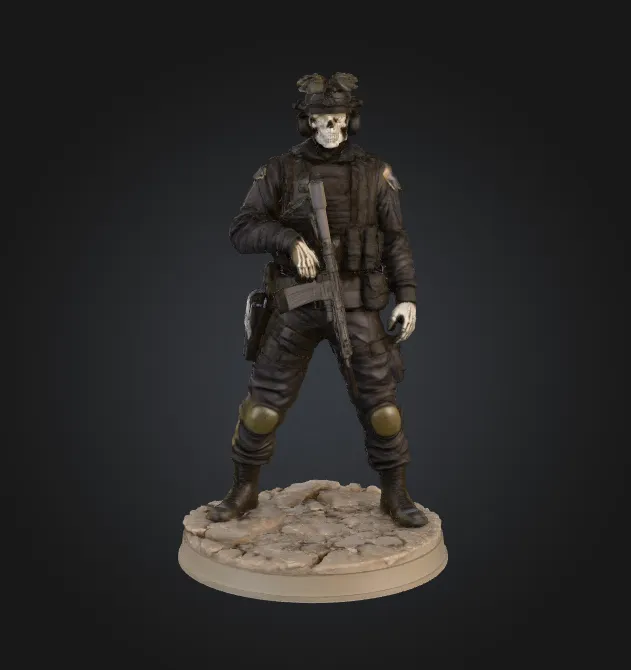 Ghost (CoD) - Free 3D Print Model - MakerWorld