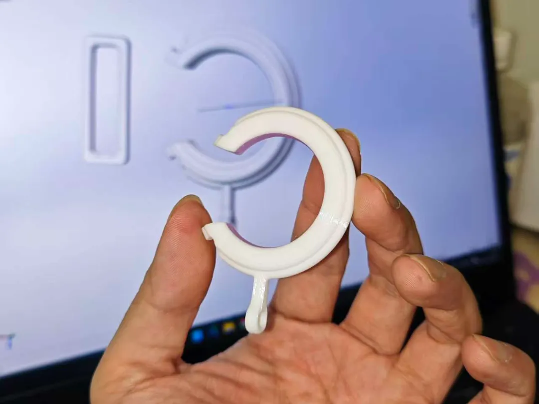 Korean-style curtain open-loop ring by user_127627207 MakerWorld: Download Free 3D Models