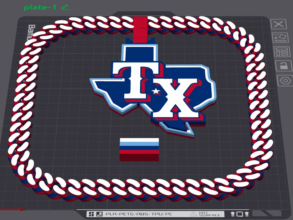 Texas Rangers Cuban Chain Edition by Ryan @ TheMajinLab MakerWorld ...
