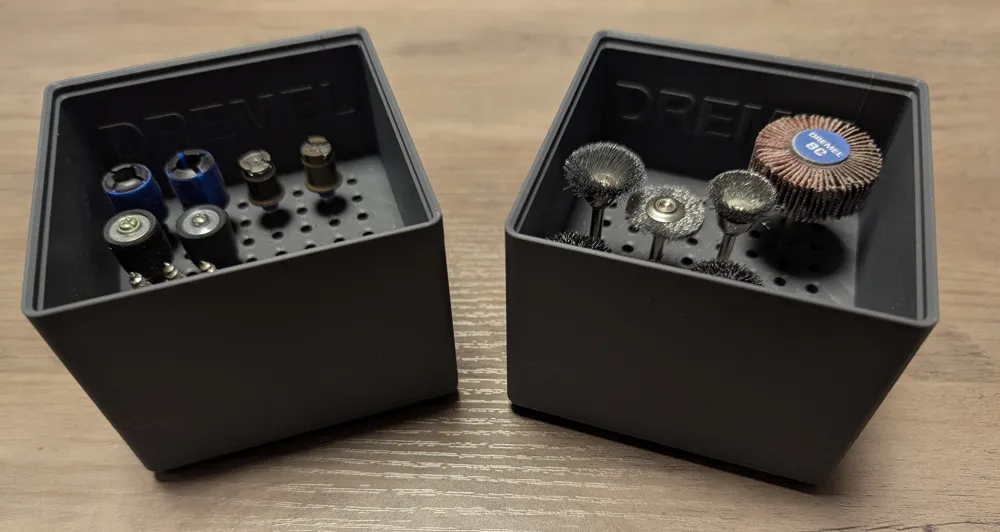 Gridfinity stackable bins for Dremel accessories - Free 3D Print Model ...