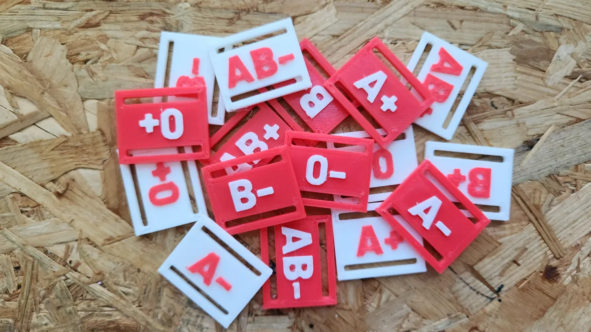 Blood Group Tag for Belt or Strap by Onepiece21 MakerWorld: Download ...