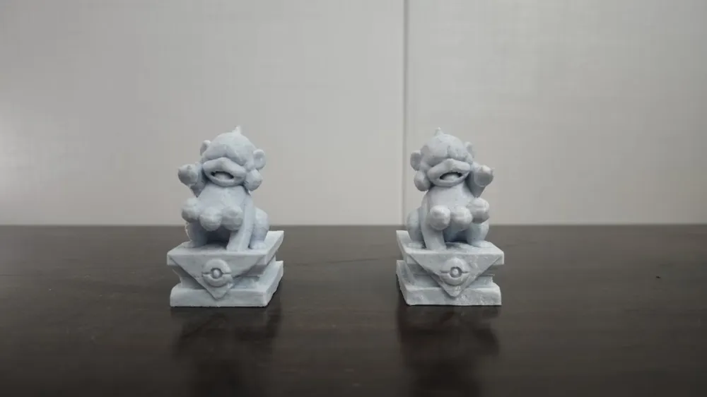 Hisui Growlithe - Beckoning Hand Pose Stone Carving Ornament by YiXin ...