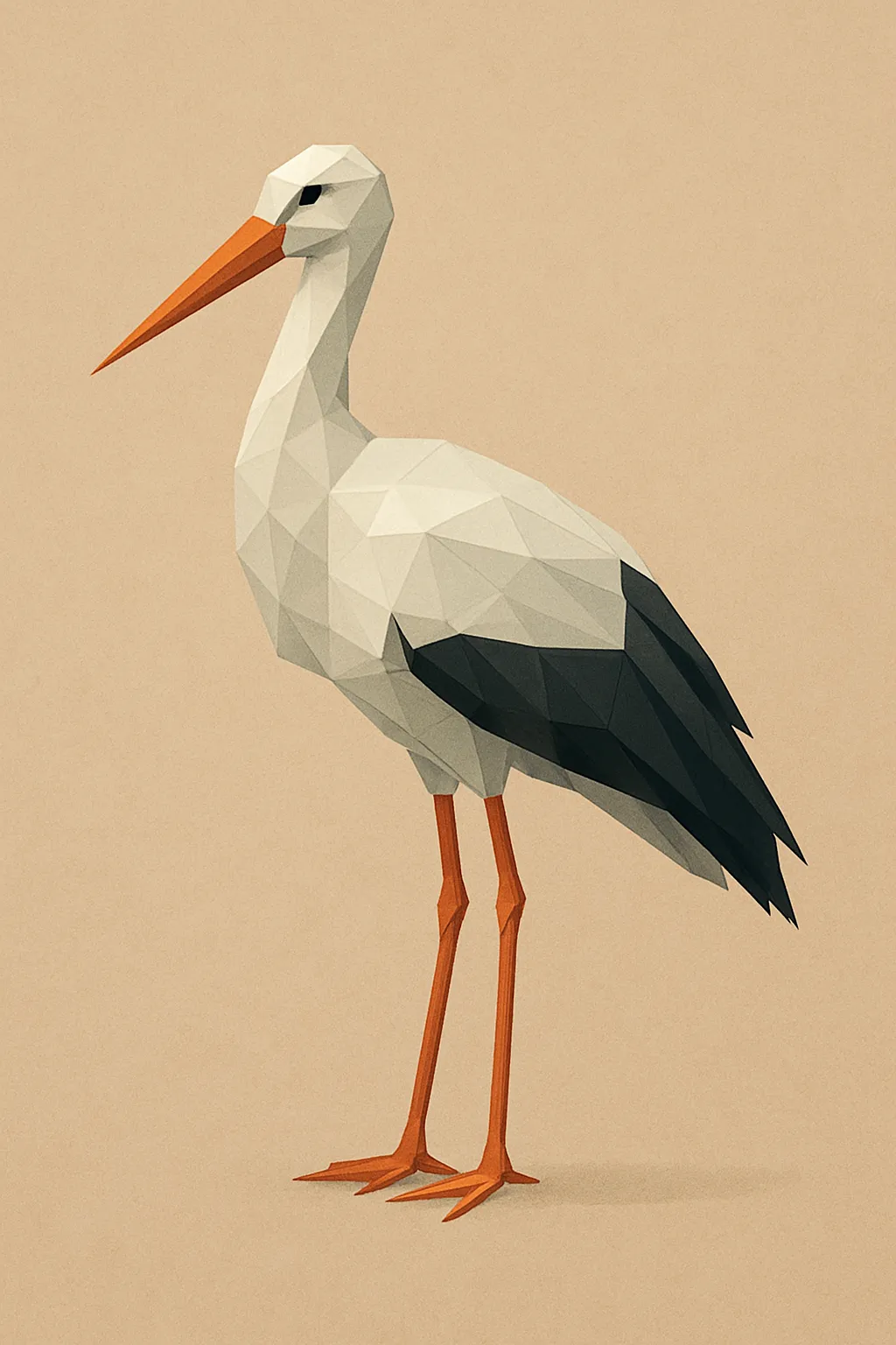 Low poly stork standing - Free 3D Print Model - MakerWorld