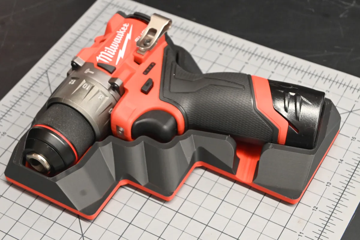 Gridfinity Shadow Tray- Milwaukee Fuel Compact Hammer Drill 3404-20 by ...