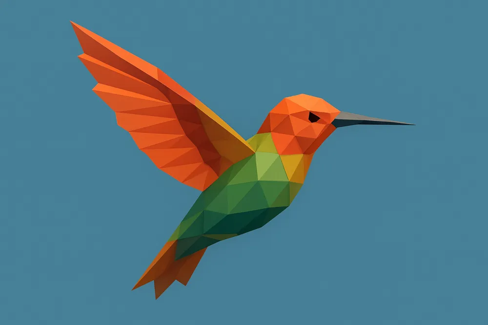Low poly hummingbird - Free 3D Print Model - MakerWorld