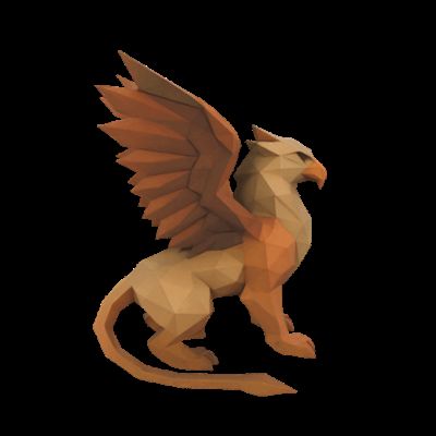 Low poly griffin - Free 3D Print Model - MakerWorld