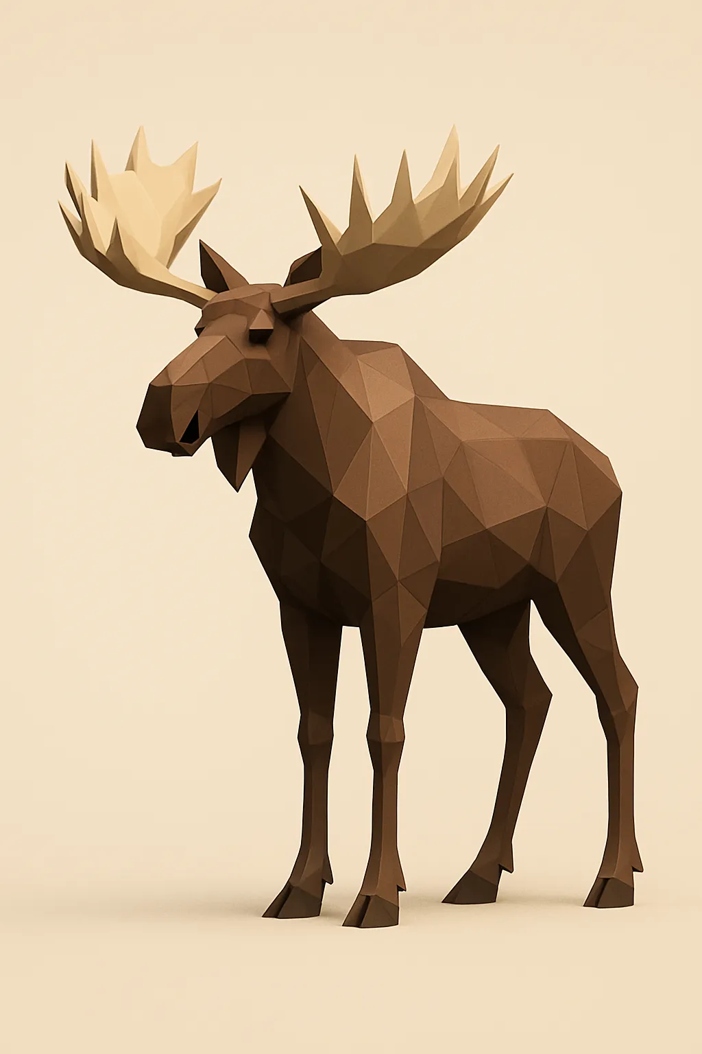 Low poly moose with antlers by Ecoiras MakerWorld: Download Free 3D Models