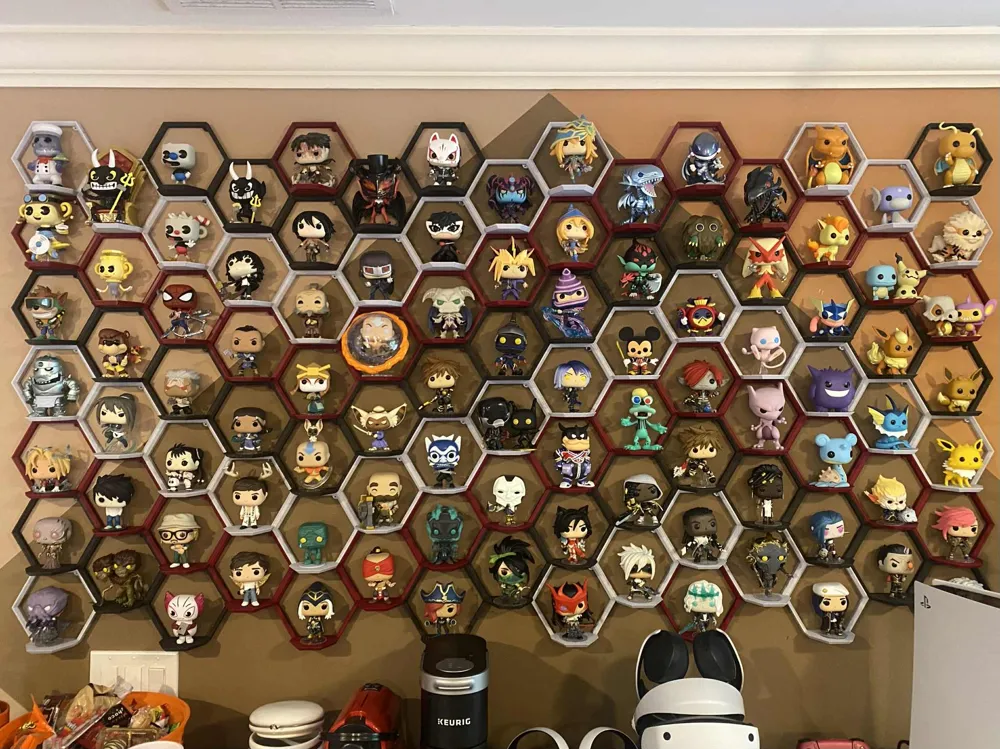 Funko Pop! Wall Hex Modular Display System v2 - Free 3D Print Model ...