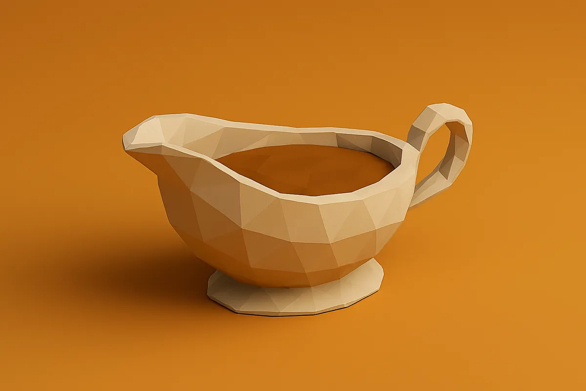 Low Poly Thanksgiving Gravy Boat 3D Model - Free 3D Print Model ...