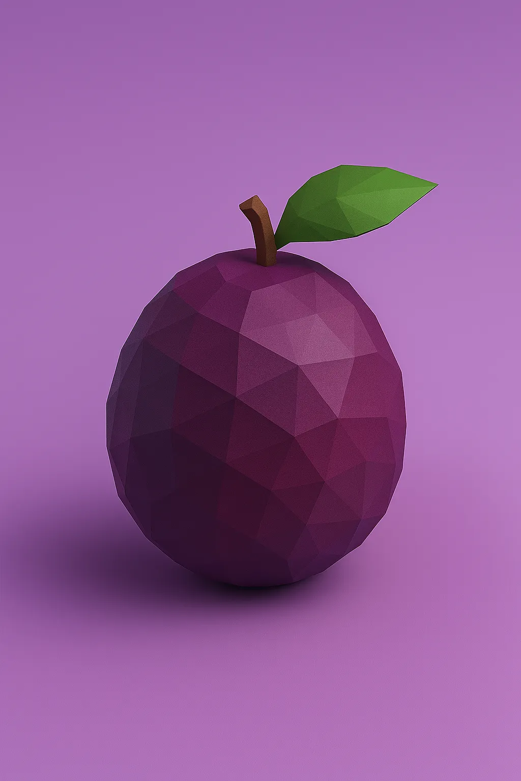 Low Poly Plum 3D Model by Ecoiras MakerWorld: Download Free 3D Models