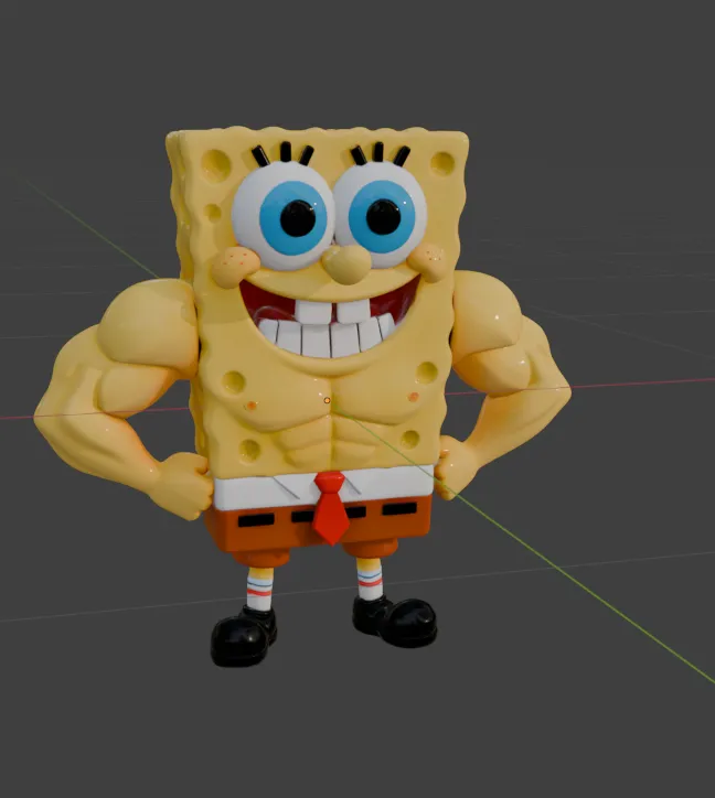 Fitness - SpongeBob - Muscles by 墨凝 MakerWorld: Download Free 3D Models